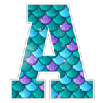 Mermaid Alphabet Letters png - MR ALPHABETS