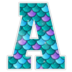 Mermaid Alphabet Letters png - MR ALPHABETS