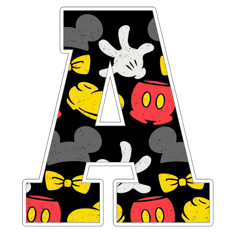 Mickey Mouse Alphabet Letters png - MR ALPHABETS
