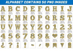 Minions Alphabet Letters png - MR ALPHABETS