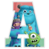 Monsters Inc Alphabet Letters png - MR ALPHABETS