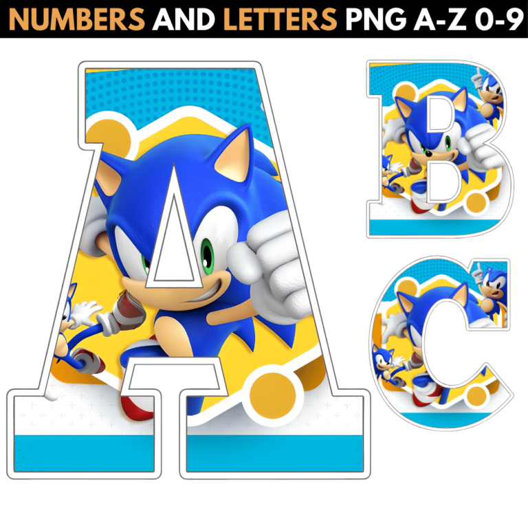 Sonic Alphabet Letters png 3 - MR ALPHABETS
