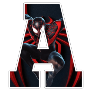 Black Spiderman Letters png - MR ALPHABETS