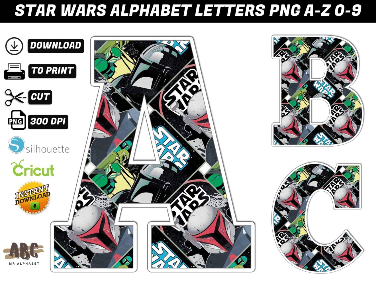 Star Wars Alphabet Letters png 5 - MR ALPHABETS