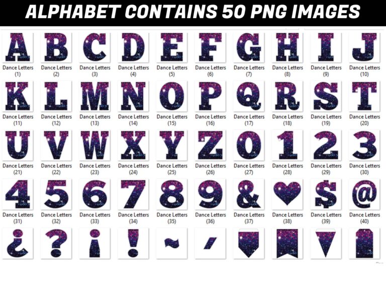 Disco Alphabet Letters png - MR ALPHABETS