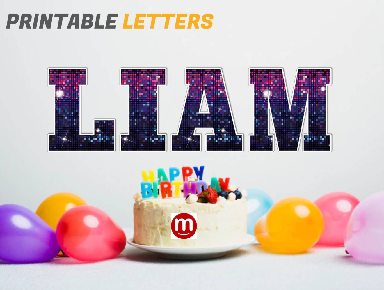 Disco Alphabet Letters png - MR ALPHABETS