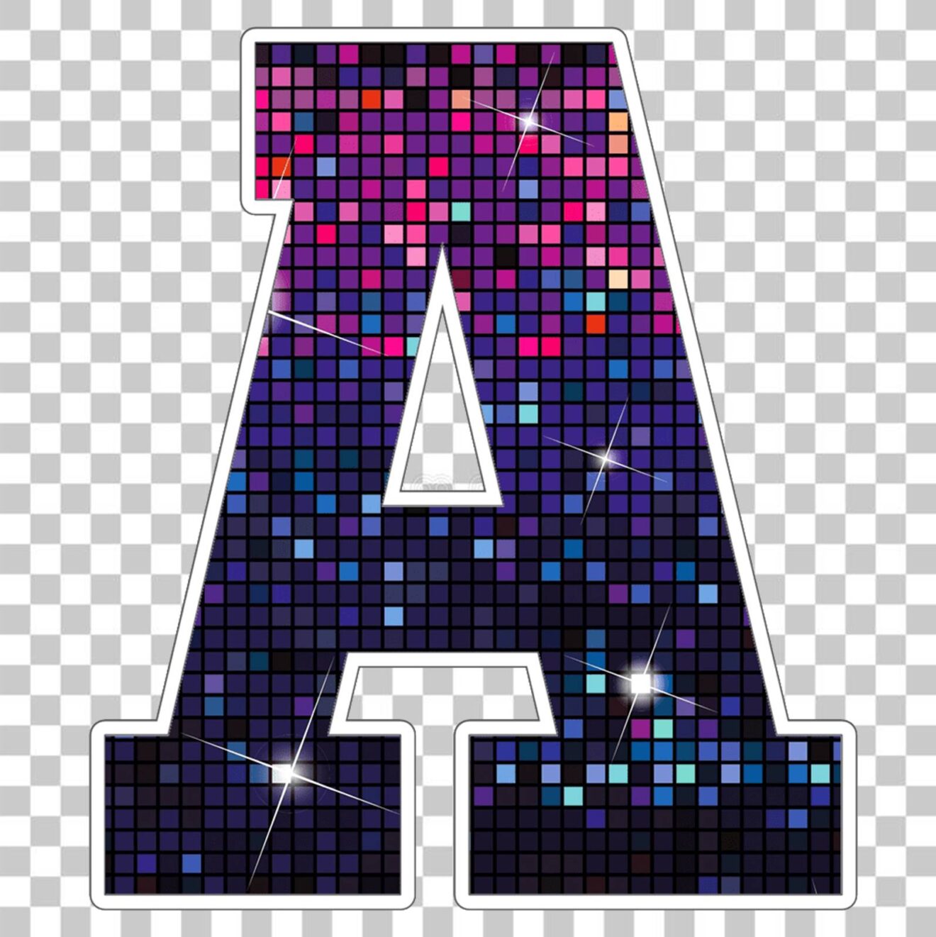 Disco Alphabet Letters png - MR ALPHABETS