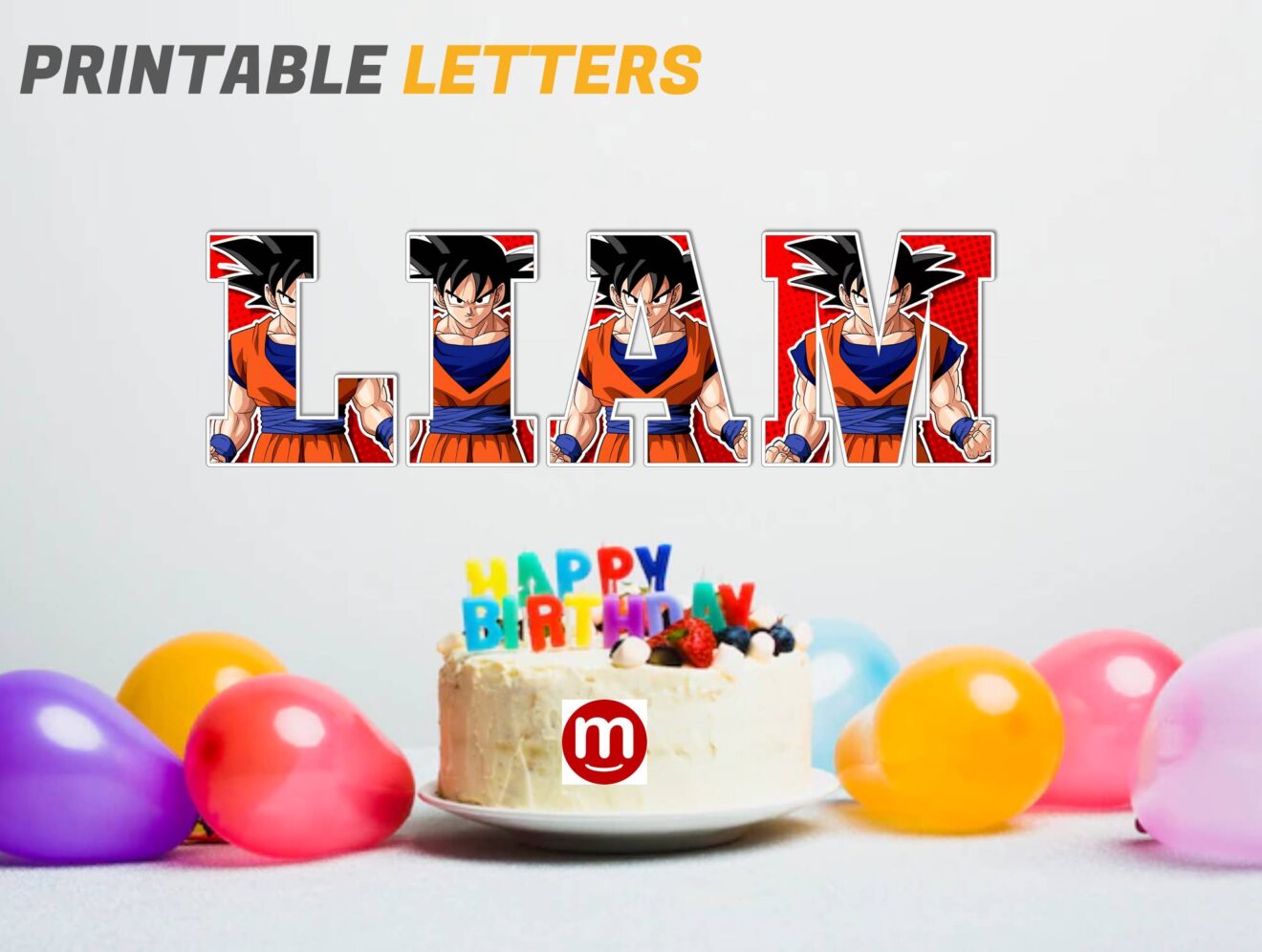 Dragon Ball Alphabet Letters png 2 - MR ALPHABETS