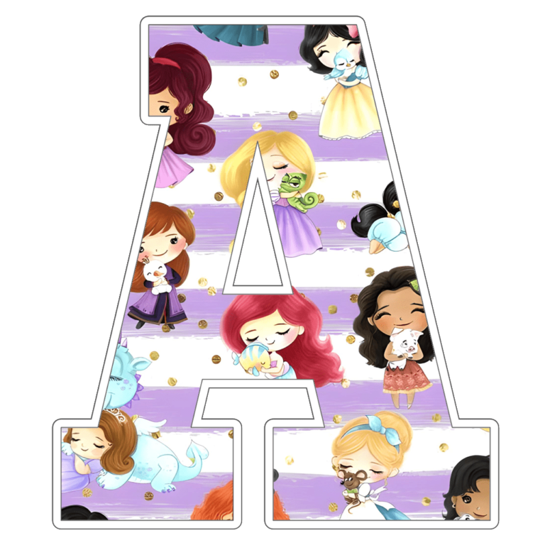 Little Princess Alphabet Letters png - MR ALPHABETS