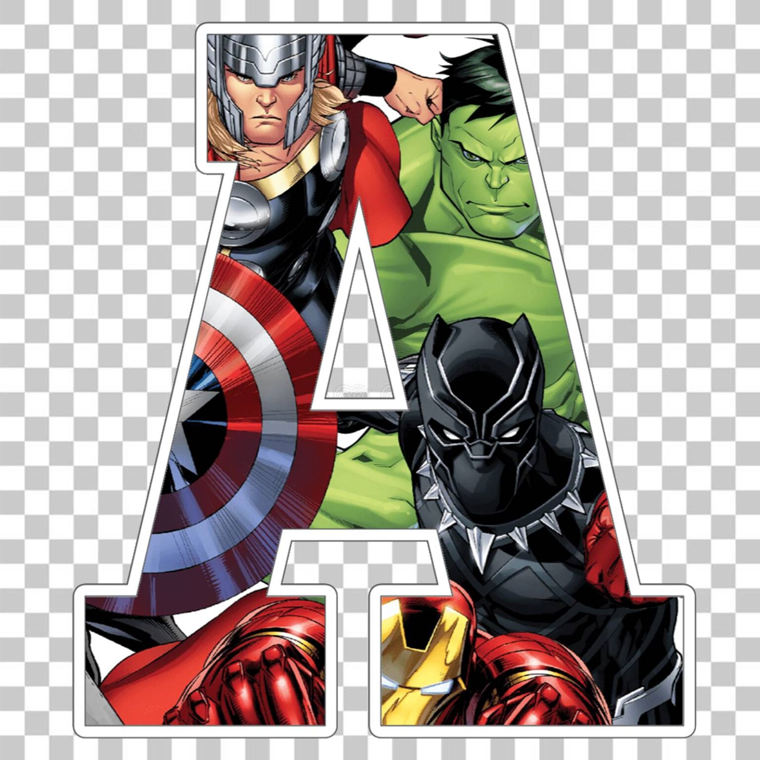 Avengers Alphabet Letters png 3 - MR ALPHABETS