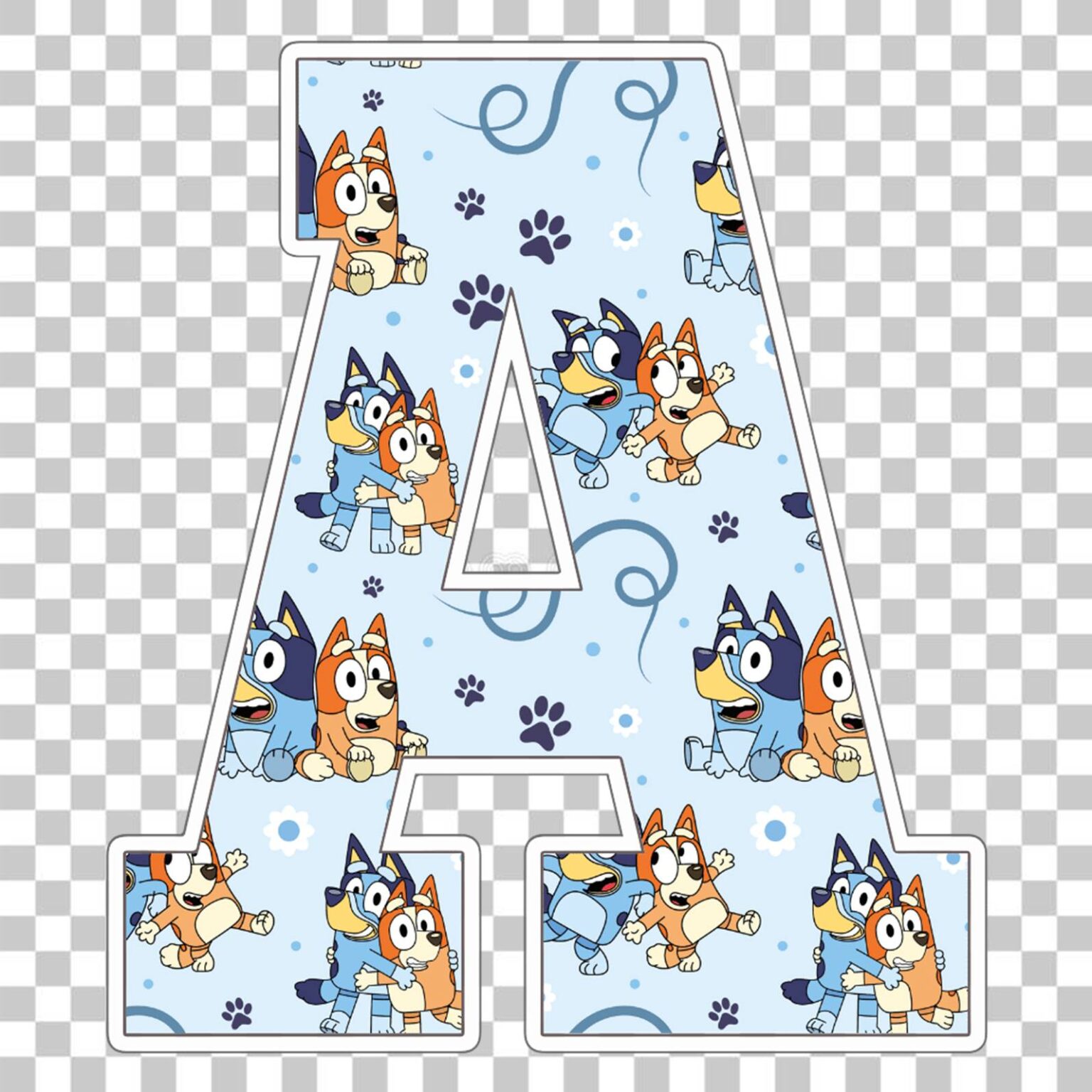 Bluey Alphabet Letters png 2 - MR ALPHABETS