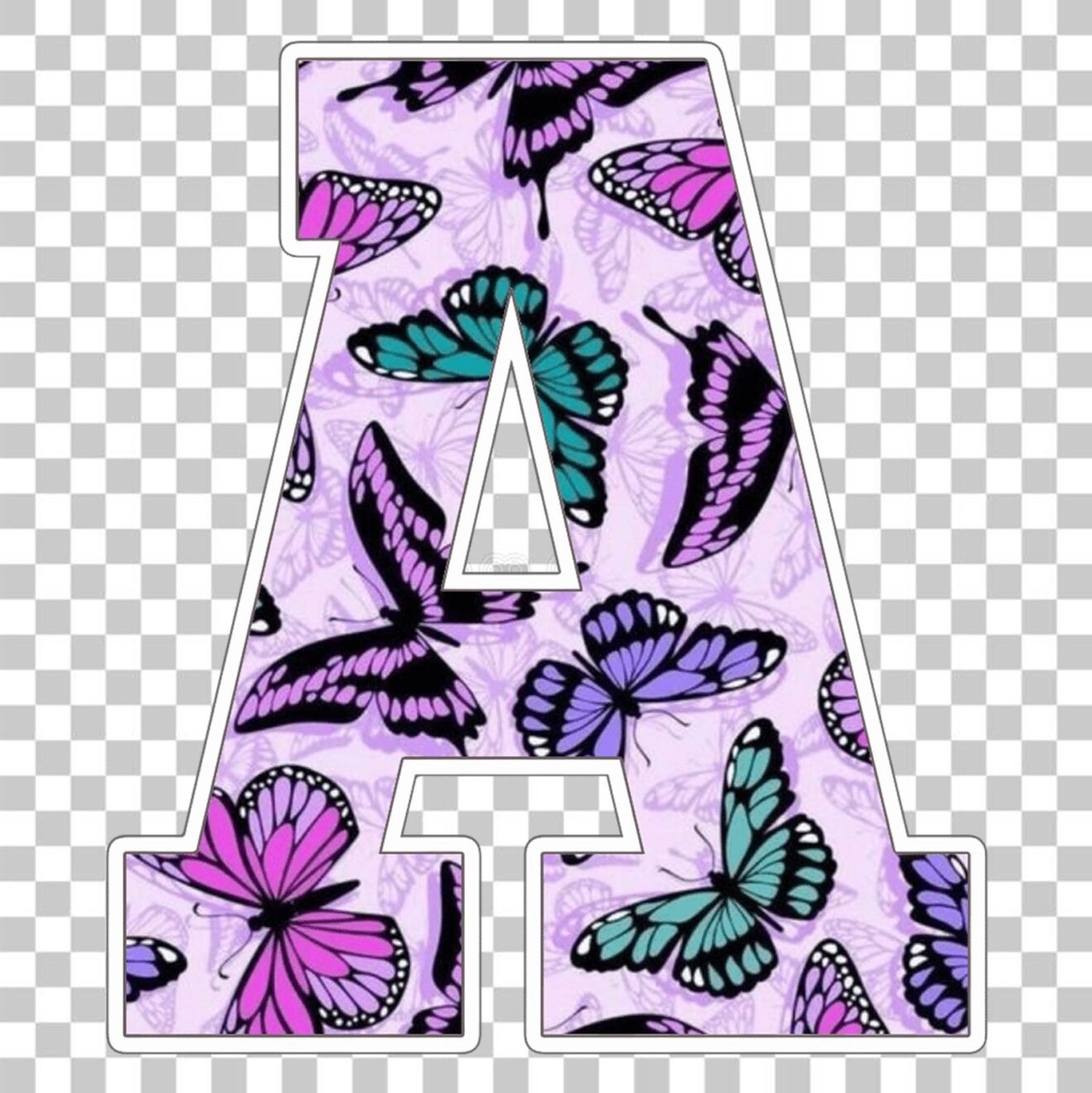 Butterfly Alphabet Letters png - MR ALPHABETS