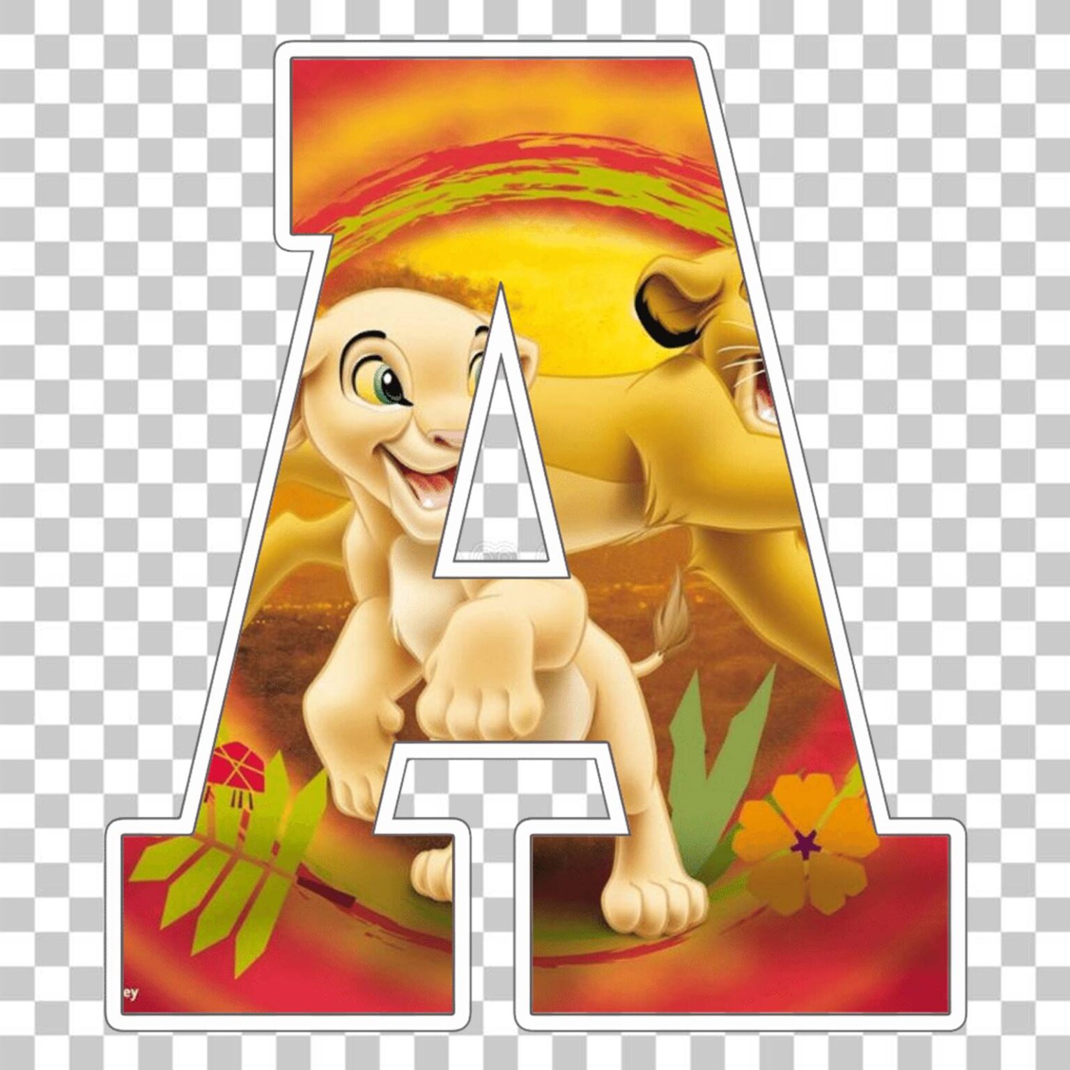 Lion King Alphabet Letters png 4 - MR ALPHABETS