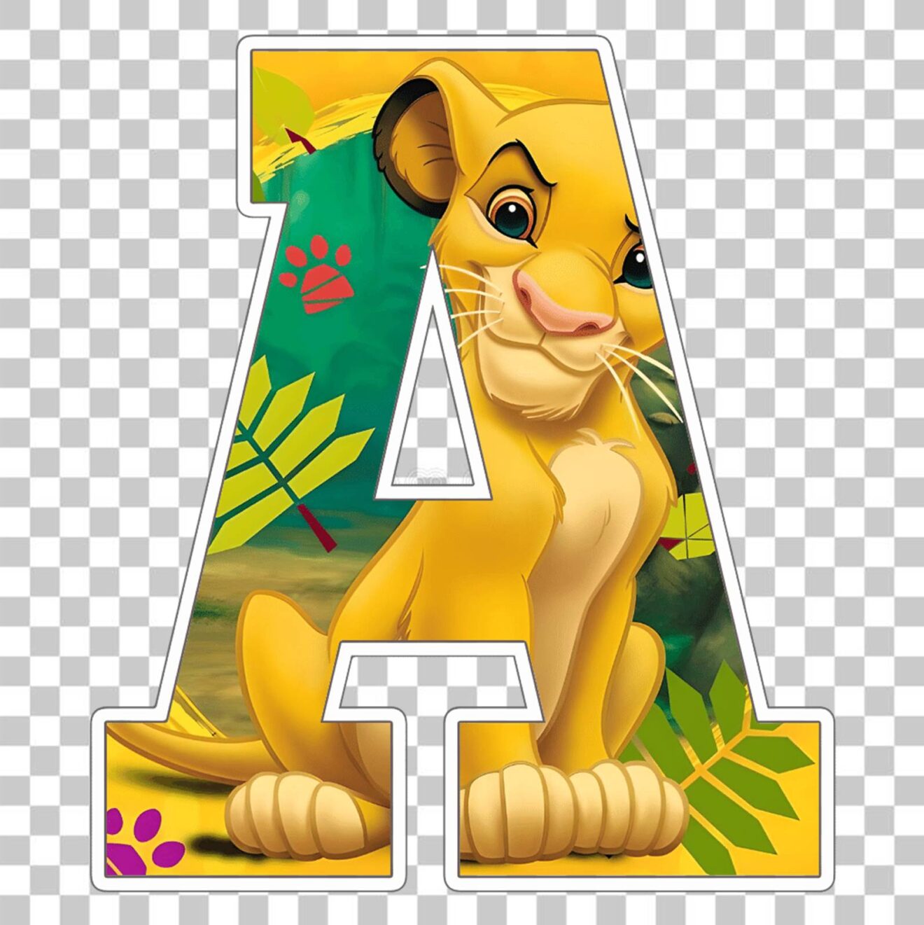 Lion King Alphabet Letters png 5 - MR ALPHABETS