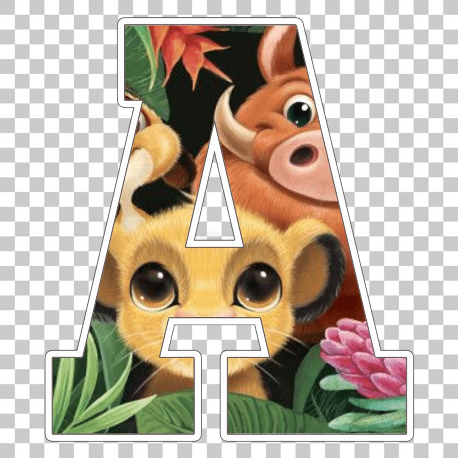 Lion King Alphabet Letters png 3 - MR ALPHABETS
