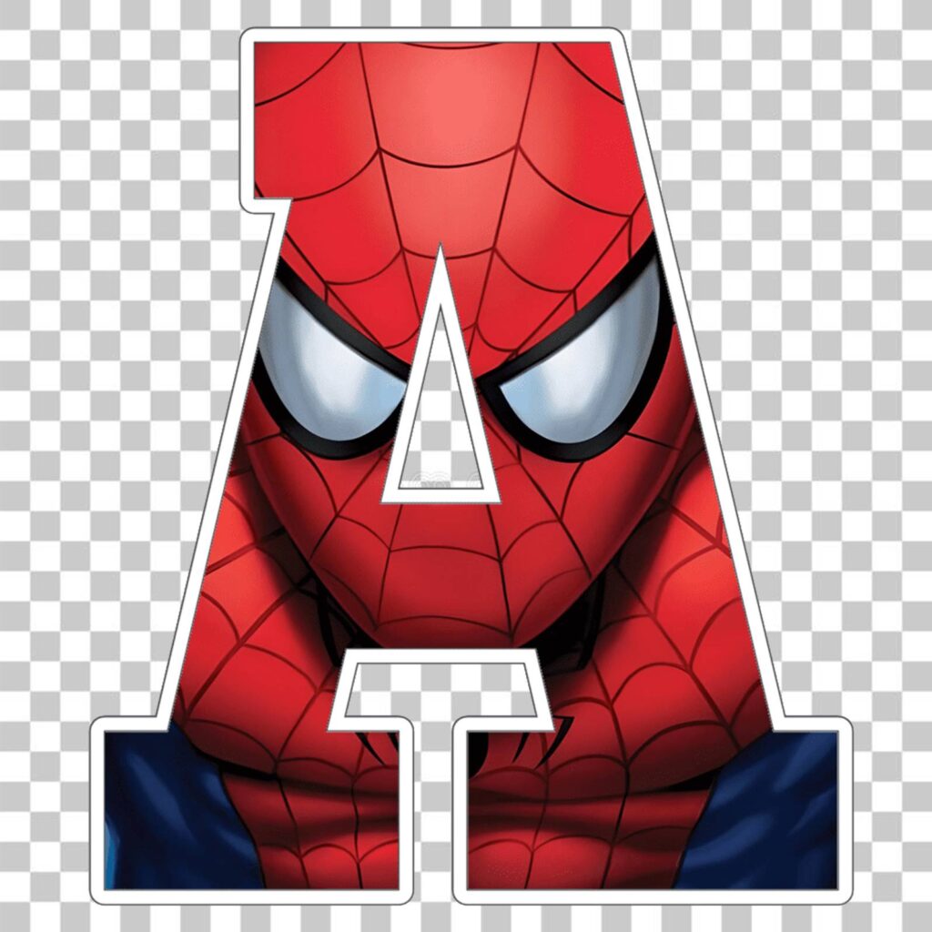 Spiderman Alphabet Letters png 4 - MR ALPHABETS