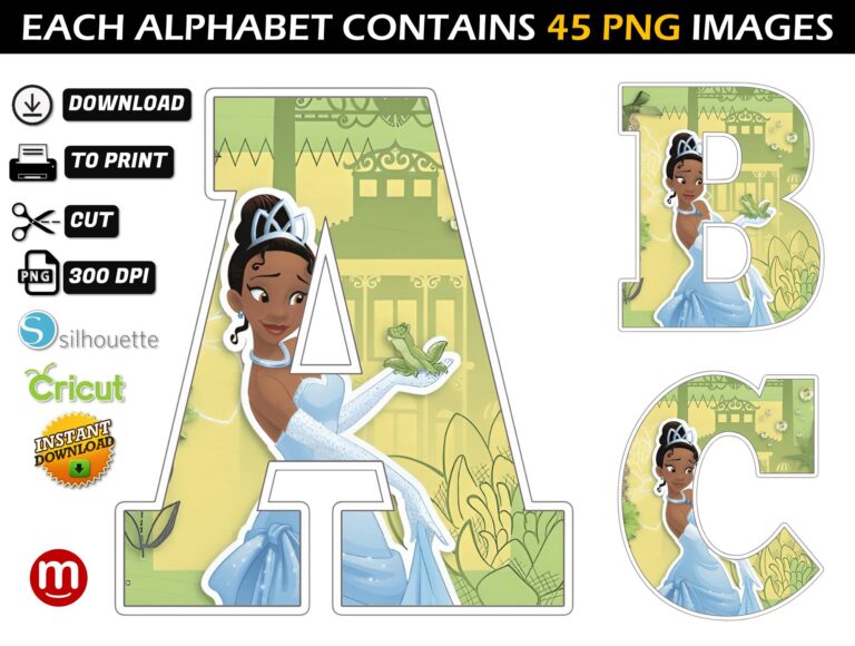 Princess Alphabet Letters - MR ALPHABETS
