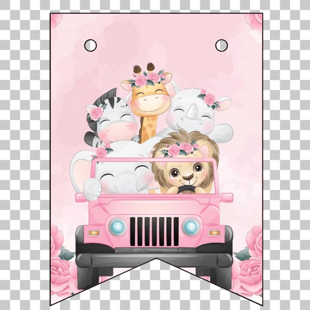 Pink Safari Alphabet Letters png 2 - MR ALPHABETS