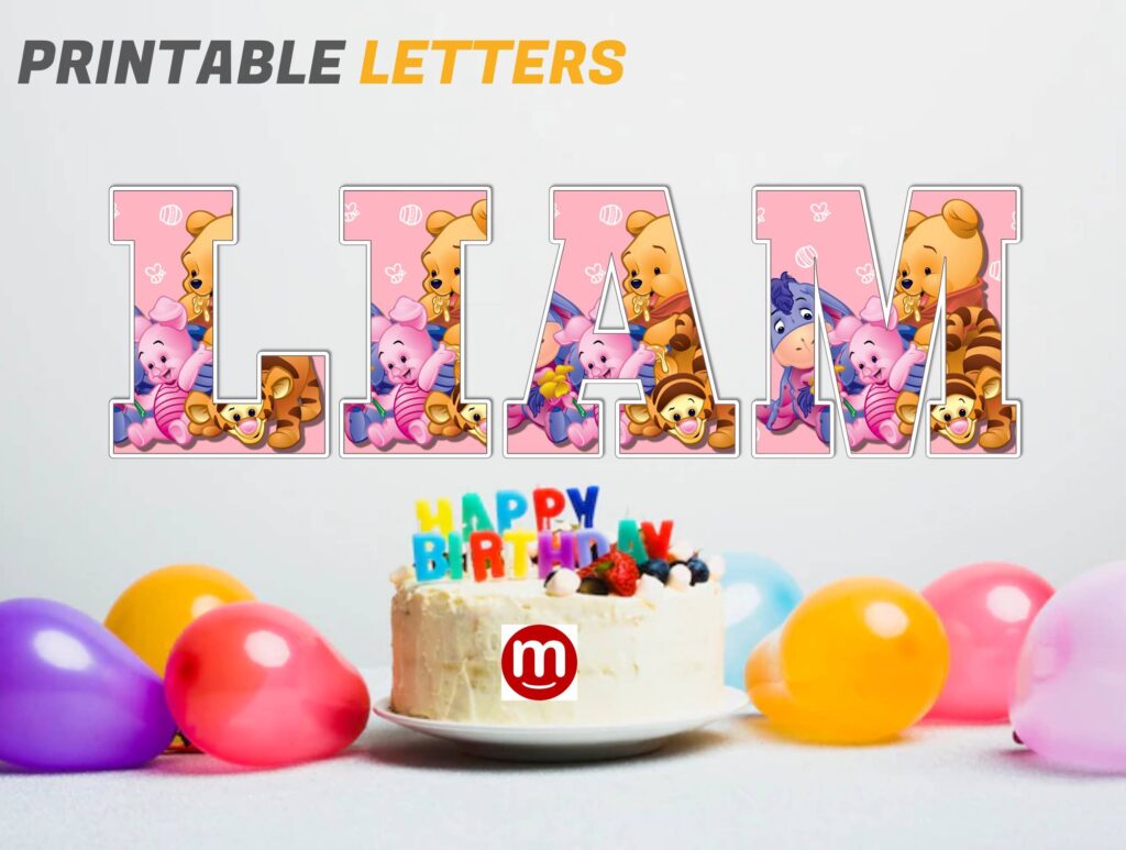 Winnie The Pooh Alphabet Letters png 3 - MR ALPHABETS