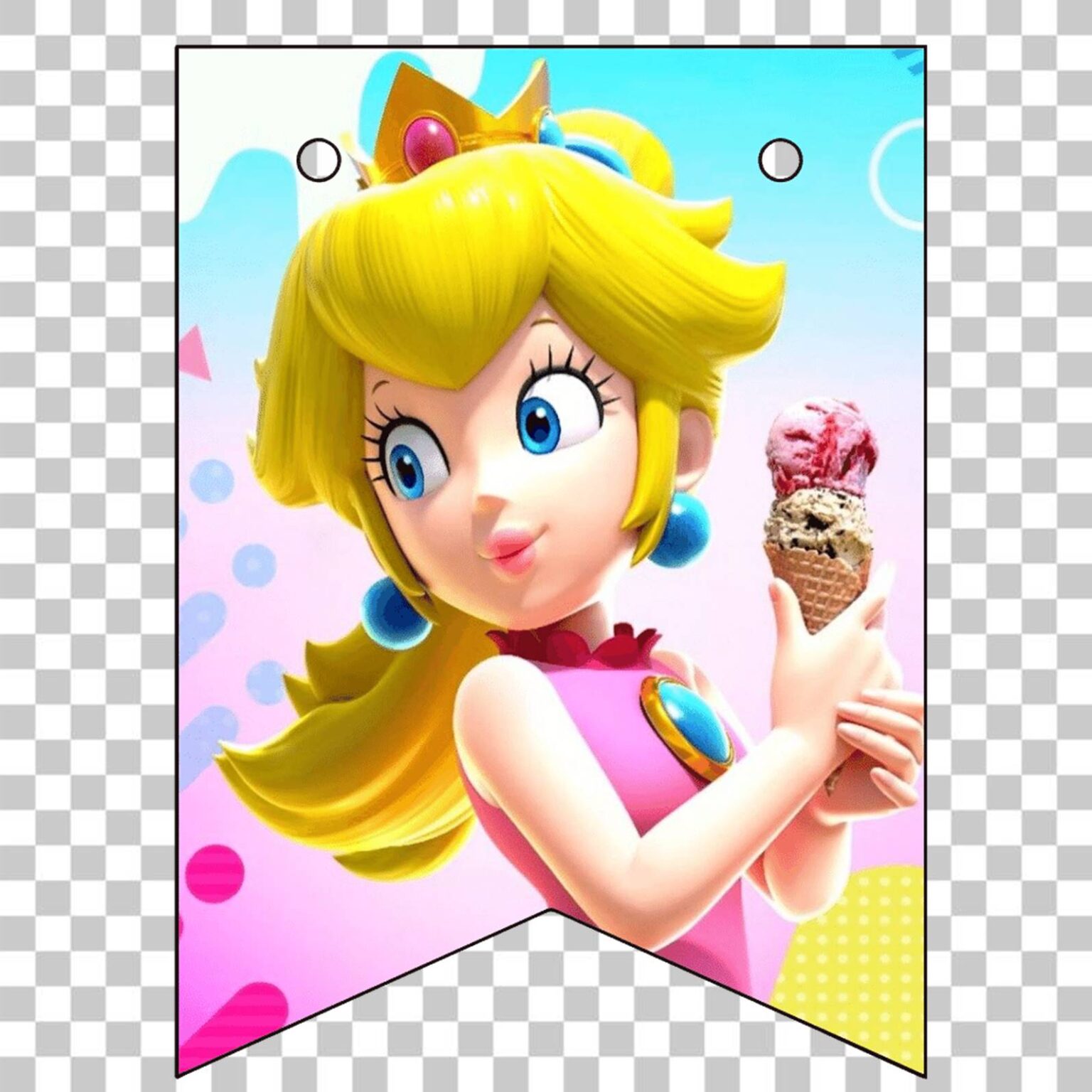 Princess Peach Alphabet Letters png - MR ALPHABETS