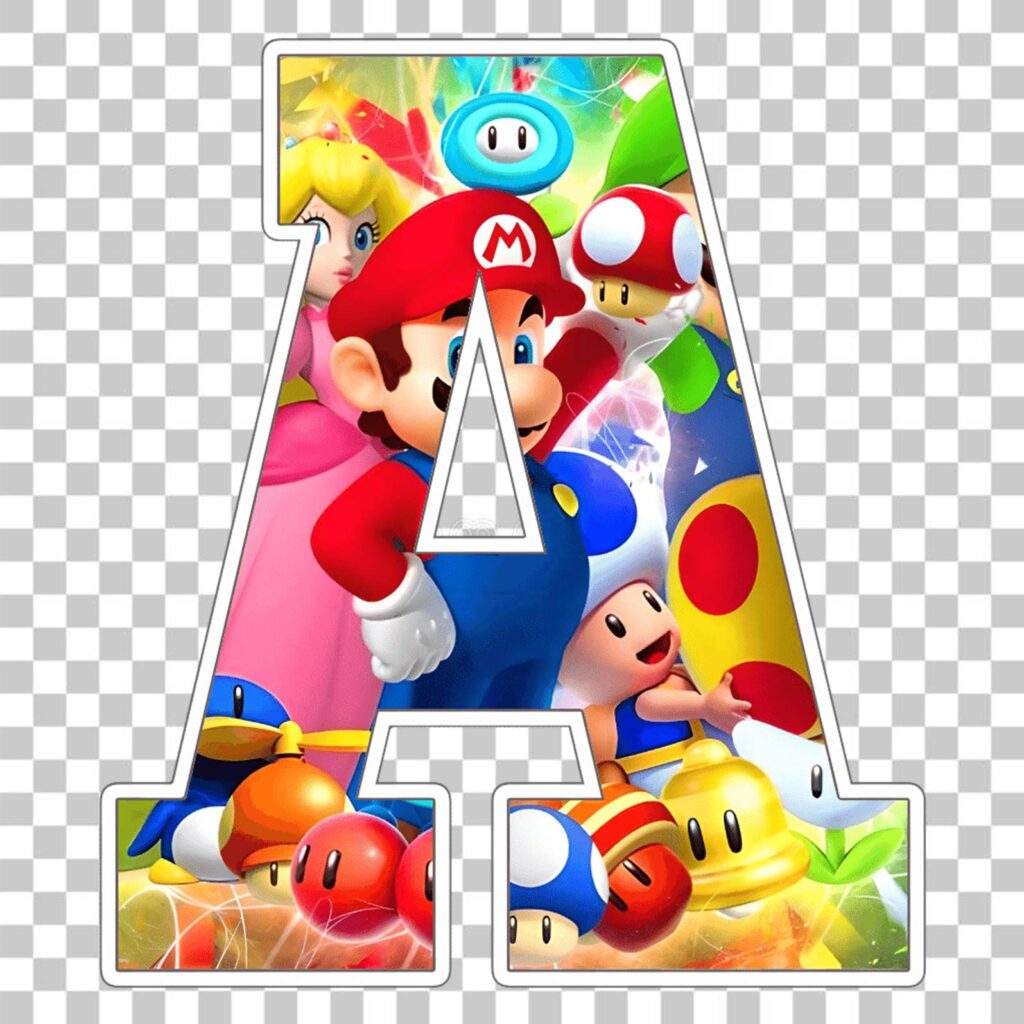 Super Mario Alphabet Letters png 2 - MR ALPHABETS