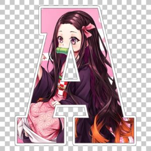 Nezuko Alphabet Letters png - MR ALPHABETS