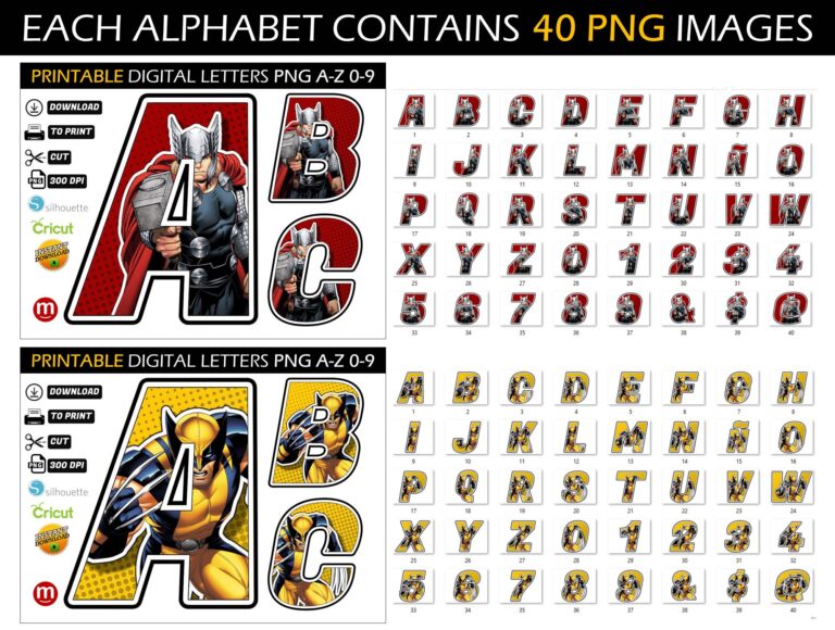 400 IMAGES - 10 Superhero Alphabets Different Backgrounds Png - MR ...