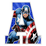 Captain America Alphabet Letters png - MR ALPHABETS