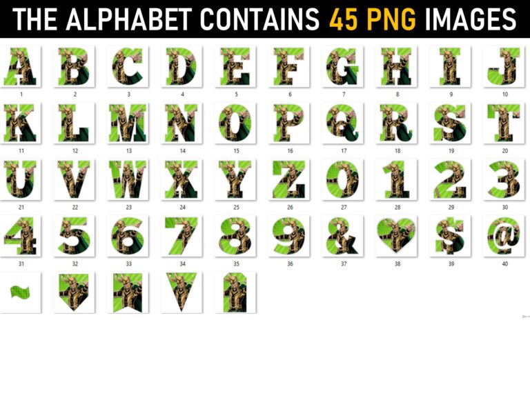 Loki Alphabet Letters png - MR ALPHABETS