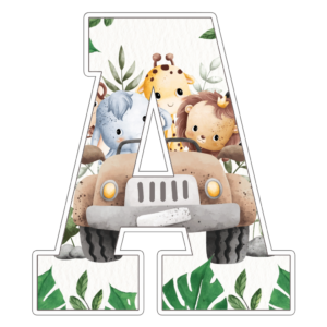 Safari Alphabet Letters png - MR ALPHABETS