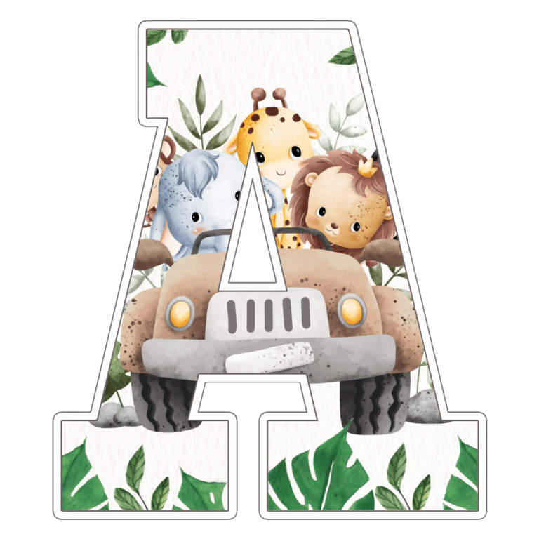 Safari Alphabet Letters png - MR ALPHABETS