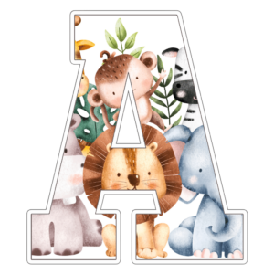 Safari Alphabet Letters png 2 - MR ALPHABETS