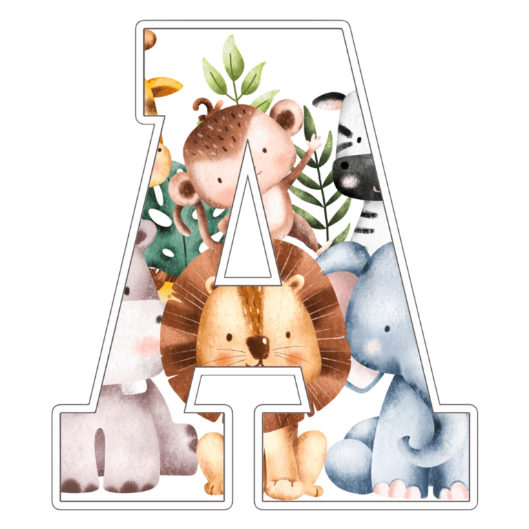 Safari Alphabet Letters png 2 - MR ALPHABETS