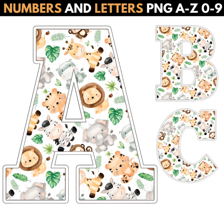 Safari Alphabet Letters png 4 - MR ALPHABETS