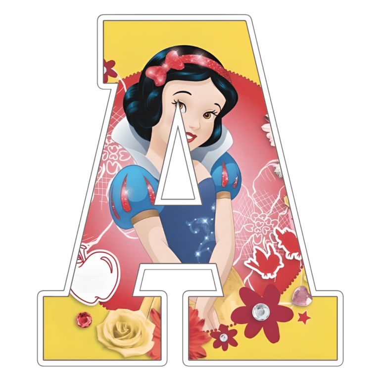 Snow White Alphabet Letters png - MR ALPHABETS