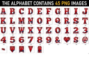Spiderman Alphabet Letters png - MR ALPHABETS