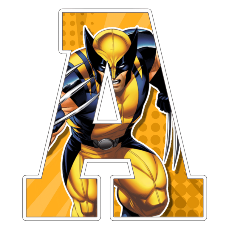 Wolverine Alphabet Letters png - MR ALPHABETS