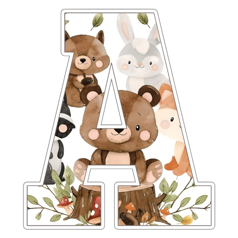 Woodland Alphabet Letters png - MR ALPHABETS