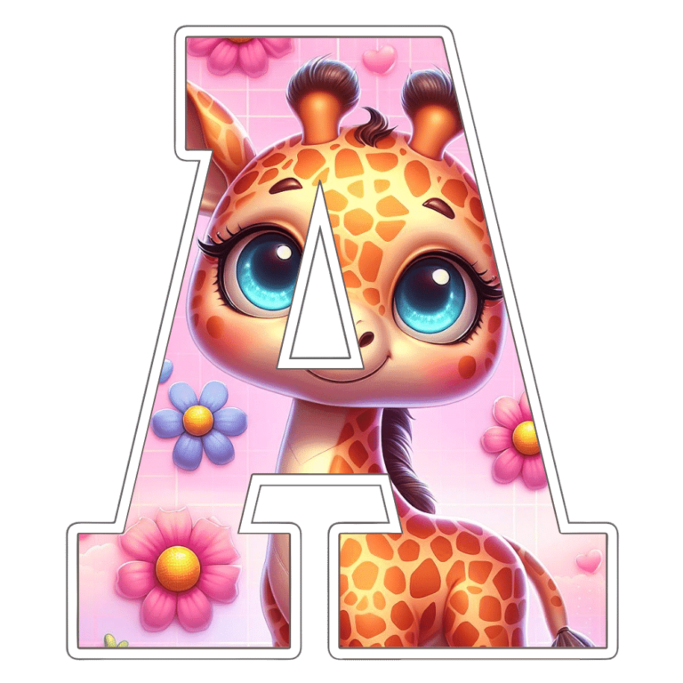 Giraffe Alphabet Letters png 7 - MR ALPHABETS