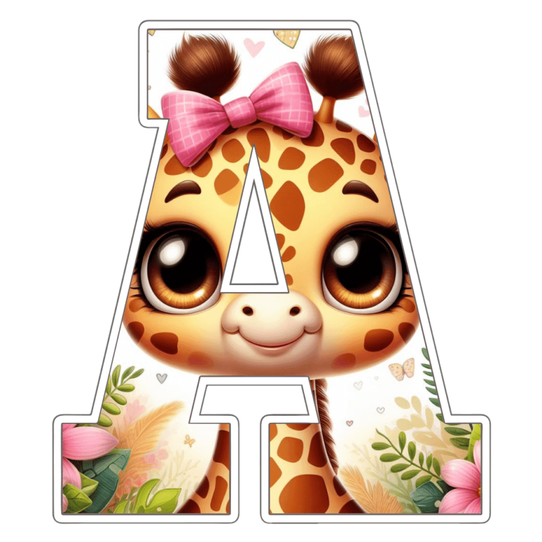Giraffe Alphabet Letters png 8 - MR ALPHABETS