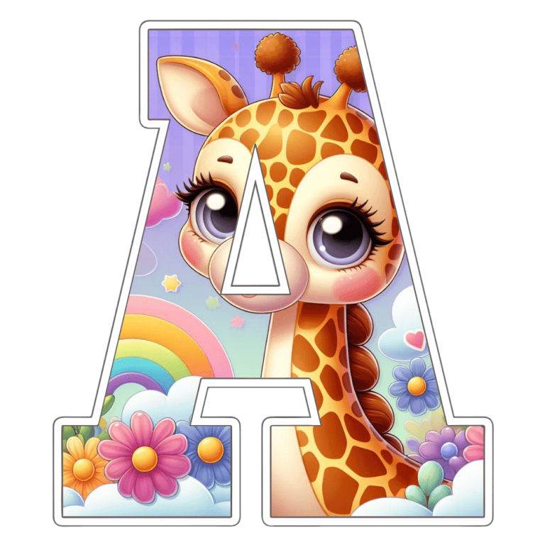 Giraffe Alphabet Letters png 4 - MR ALPHABETS