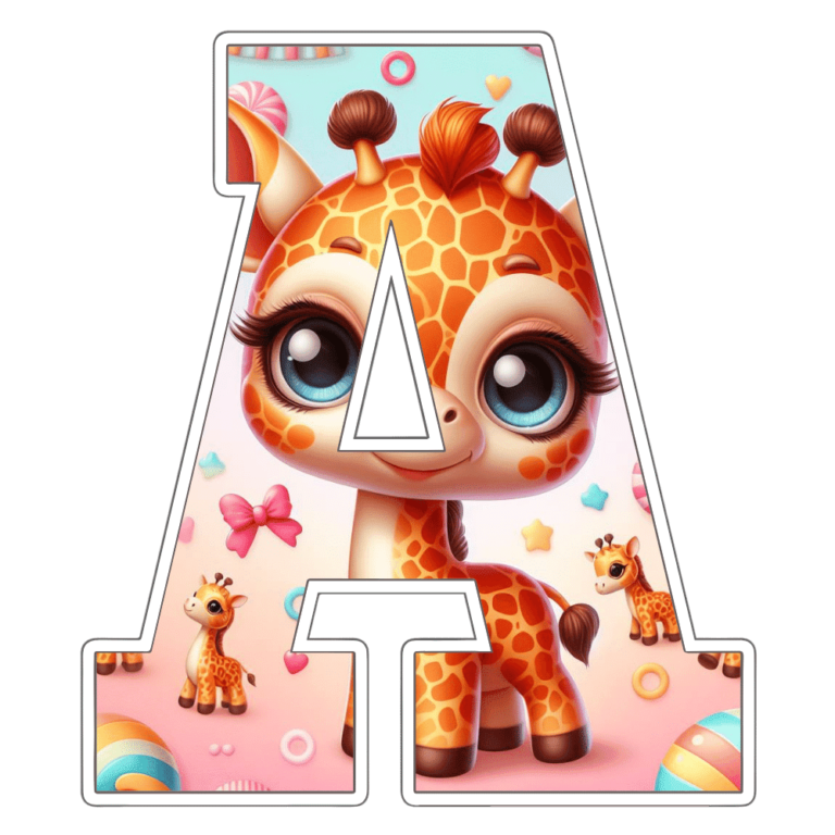 Giraffe Alphabet Letters png 3 - MR ALPHABETS