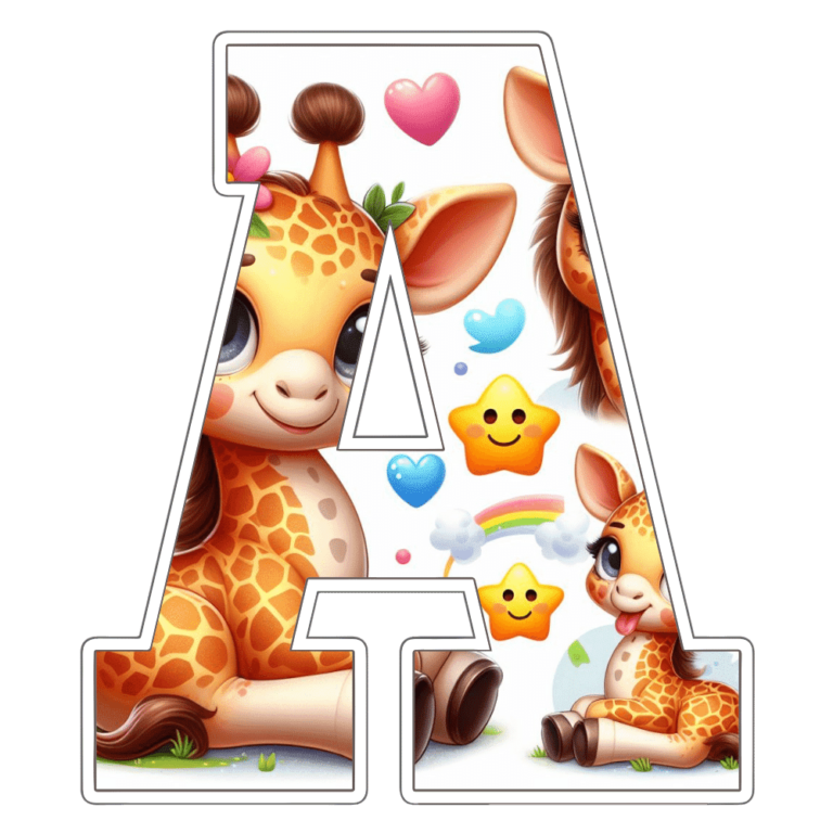 Giraffe Alphabet Letters png 9 - MR ALPHABETS