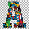 Avengers Alphabet Letters png - MR ALPHABETS